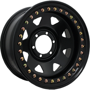 4WDbits Dynamic Steel Rim 16 x 8 PCD 5/150 Offset -0 Black - Beadlock ...