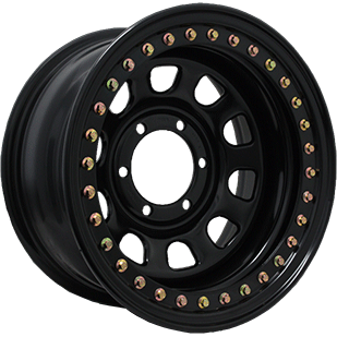 4WDbits Dynamic Steel Rim 15 x 10 PCD 6/139.7 Offset -44 Black D Window ...