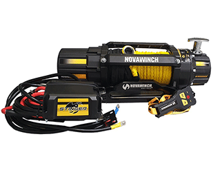 4WDbits Novawinch Stinger+ 5454kg (12000lb), 12 Volt Winch, Synthetic Rope