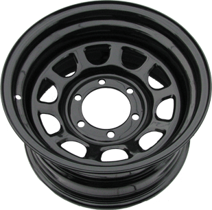 4WDbits Steel Rim 15 x 8 PCD 6/139.7 Offset -19 Black D Window