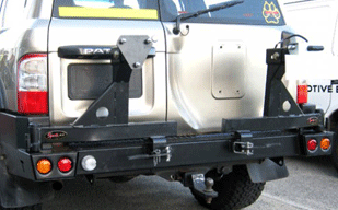 4WDbits Patrol GQ MCC Rear Bar with Tow Bar, Wheel Carrier and Jerry Can